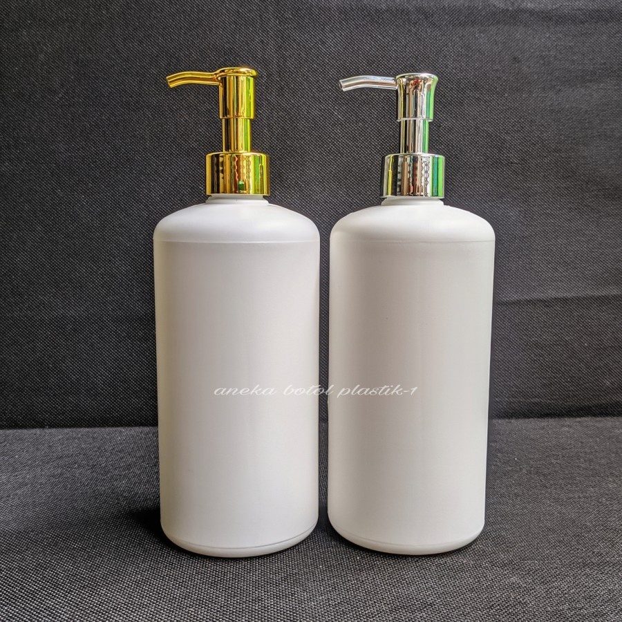 Jual Botol Pump 500ml Hdpe putih Doff Tutup Pump Luxury Silver Gold Tempat Sabun Cair | Shopee ...