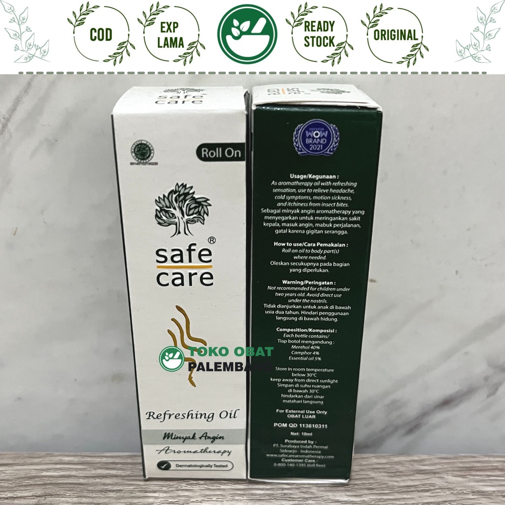 Jual SAFE CARE ROLL ON 10ML REFRESHING OIL MINYAK ANGIN AROMATHERAPHY safecare MINYAK SAFE CARE ...