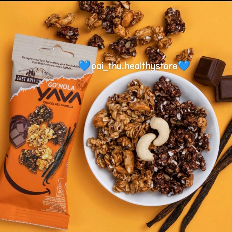 Jual East Bali Cashew Granola Go'Nola Chocolate Vanilla @30gr/pack ...