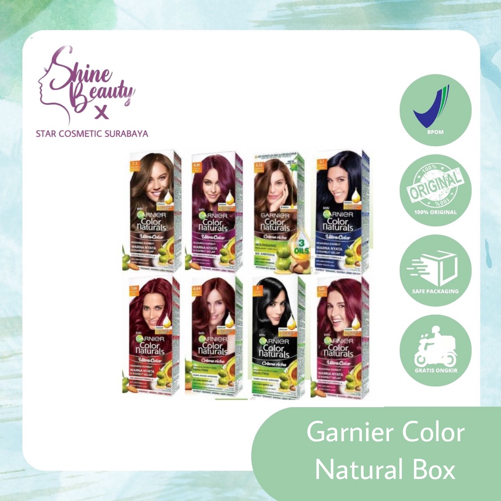 Jual Garnier Color Natural Box(Kemasan BOX)/Cat Rambut Pria Wanita ...