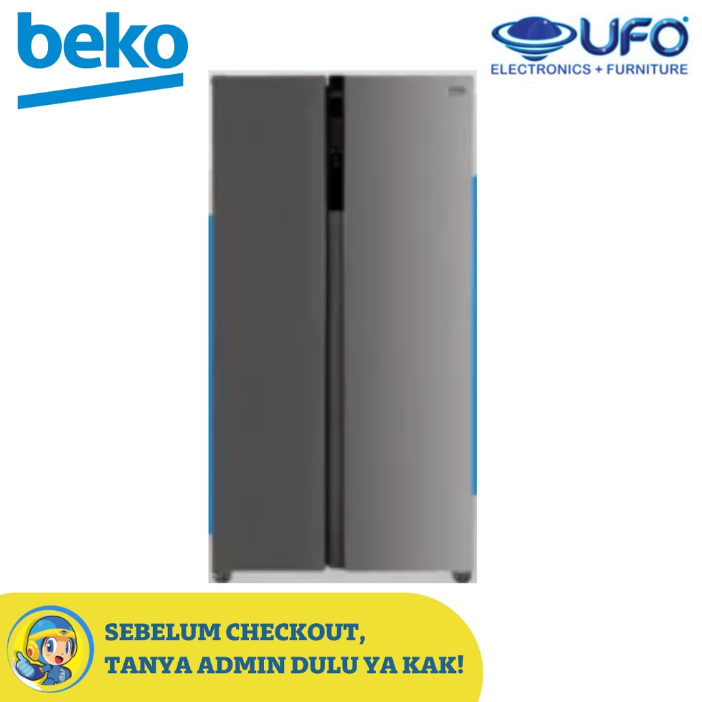 Jual Promo Beko murah GNO4332XP Kulkas Inverter lemari es Side-by-Side ...