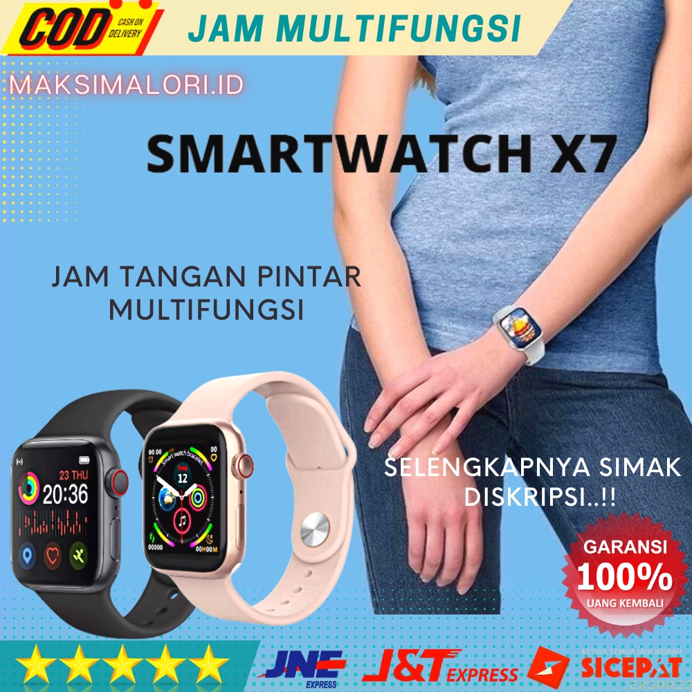 Jual Jam Tangan Pintar Multifungsi Jam Tangan Serbaguna SmartWatch X7 Set Connect Android IOS ...