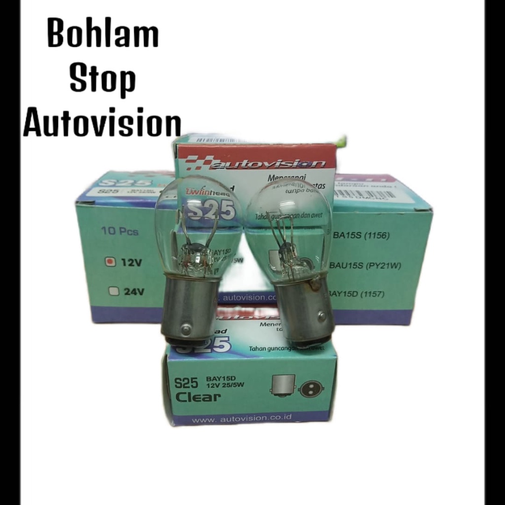 Jual BOHLAM STOP AUTOVISION/PHILIPS MOTOR UNIVERSAL 12V 25/25W | Shopee Indonesia