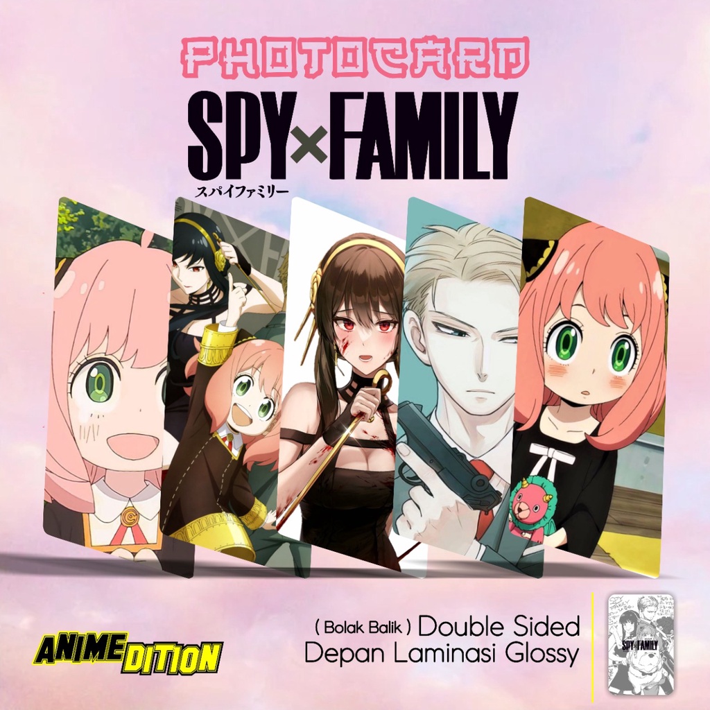 Jual Photocard Premium Bolak Balik Anime SPY X Family Anya | Shopee ...