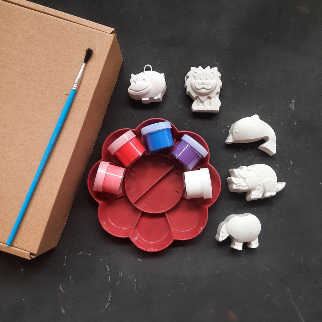 Jual TERMURAH Paket Hemat Patung Lukis Mini Gypsum Mainan Edukasi Anak ...
