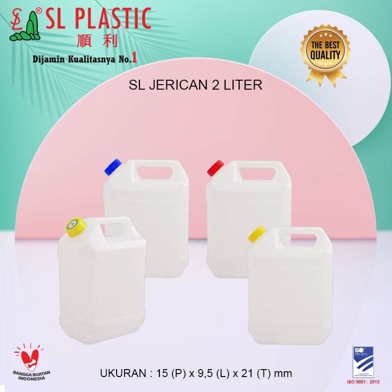 Jual Jerican / Jerigen / Derigen air minyak 2 Liter SL PLASTIC | Shopee ...