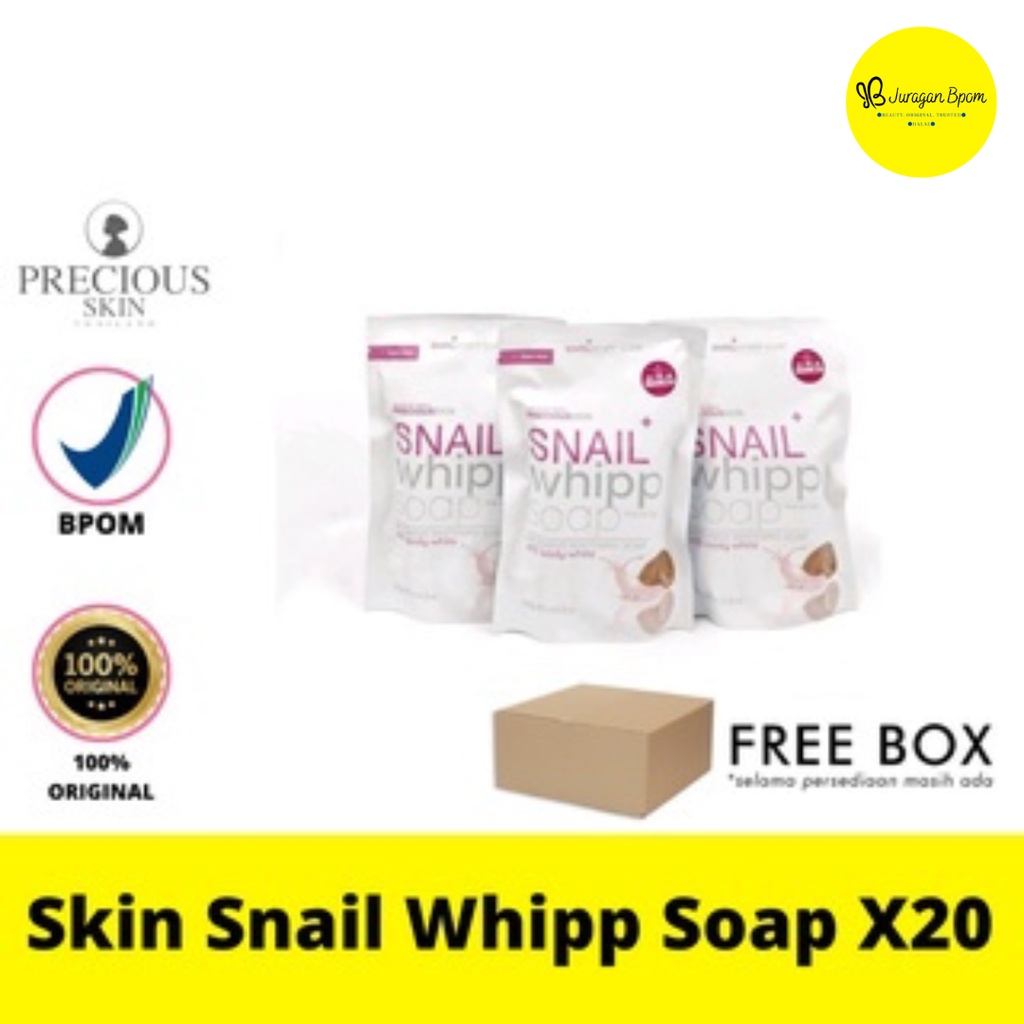 Jual PRECIOUS SKIN Snail Whipp Soap X20 Body Whitening Soap 120g ...