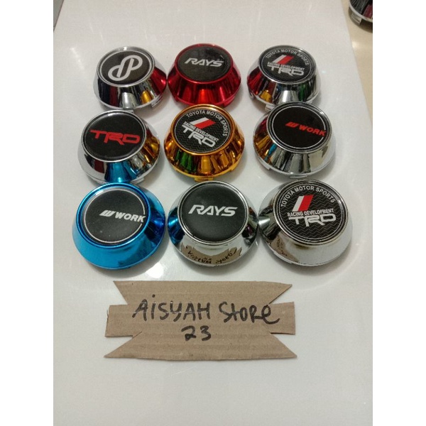 Jual dop roda tutup velg racing motif kerucut universal 6,5cm | Shopee ...
