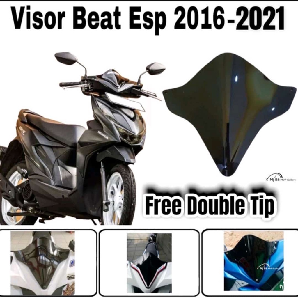 Jual VISOR MOTOR BEAT ESP FI/DELUXE 2016-2023 FREE DOUBLE TAPE 3MM ...