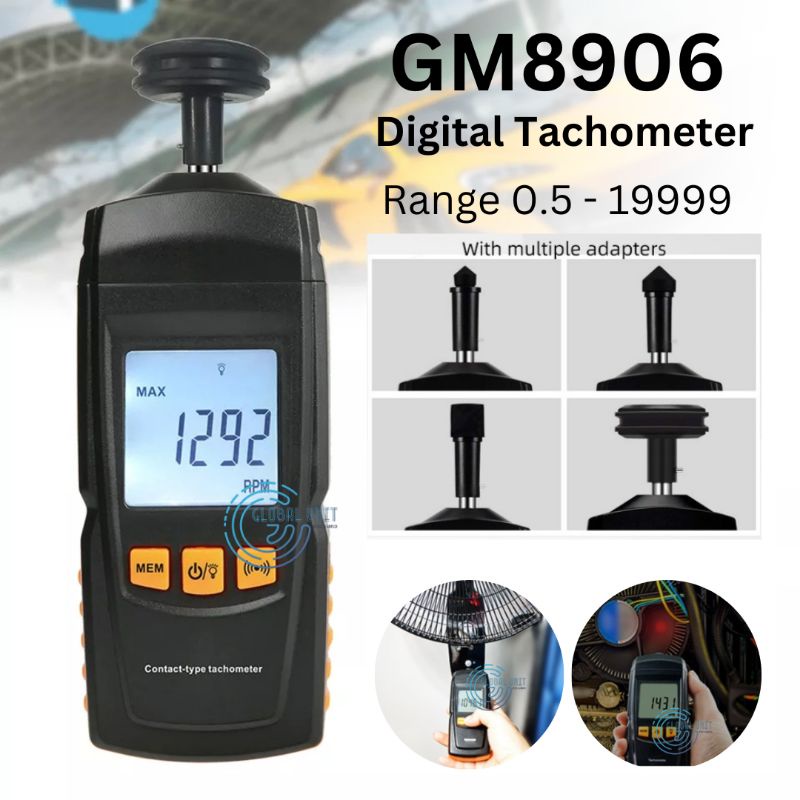 Jual Benetech GM8906 Digital Laser Tachometer RPM Non Contact Speed ...
