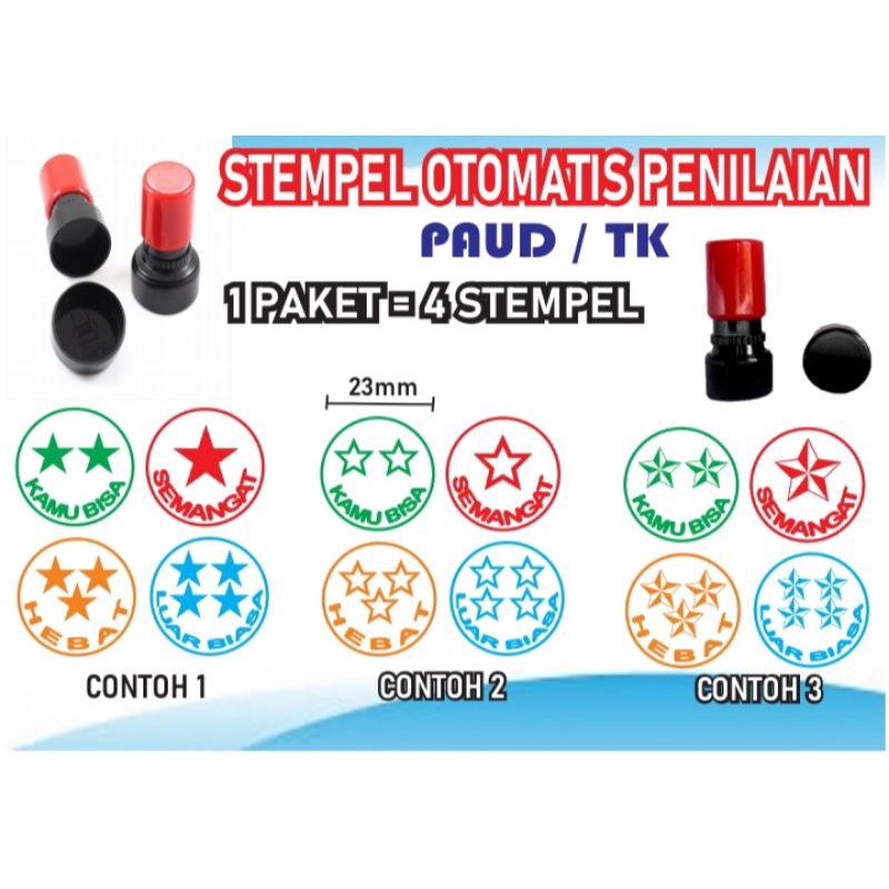 Jual STEMPEL OTOMATIS CUSTOM PENILAIAN BINTANG PAUD / TK | Shopee Indonesia