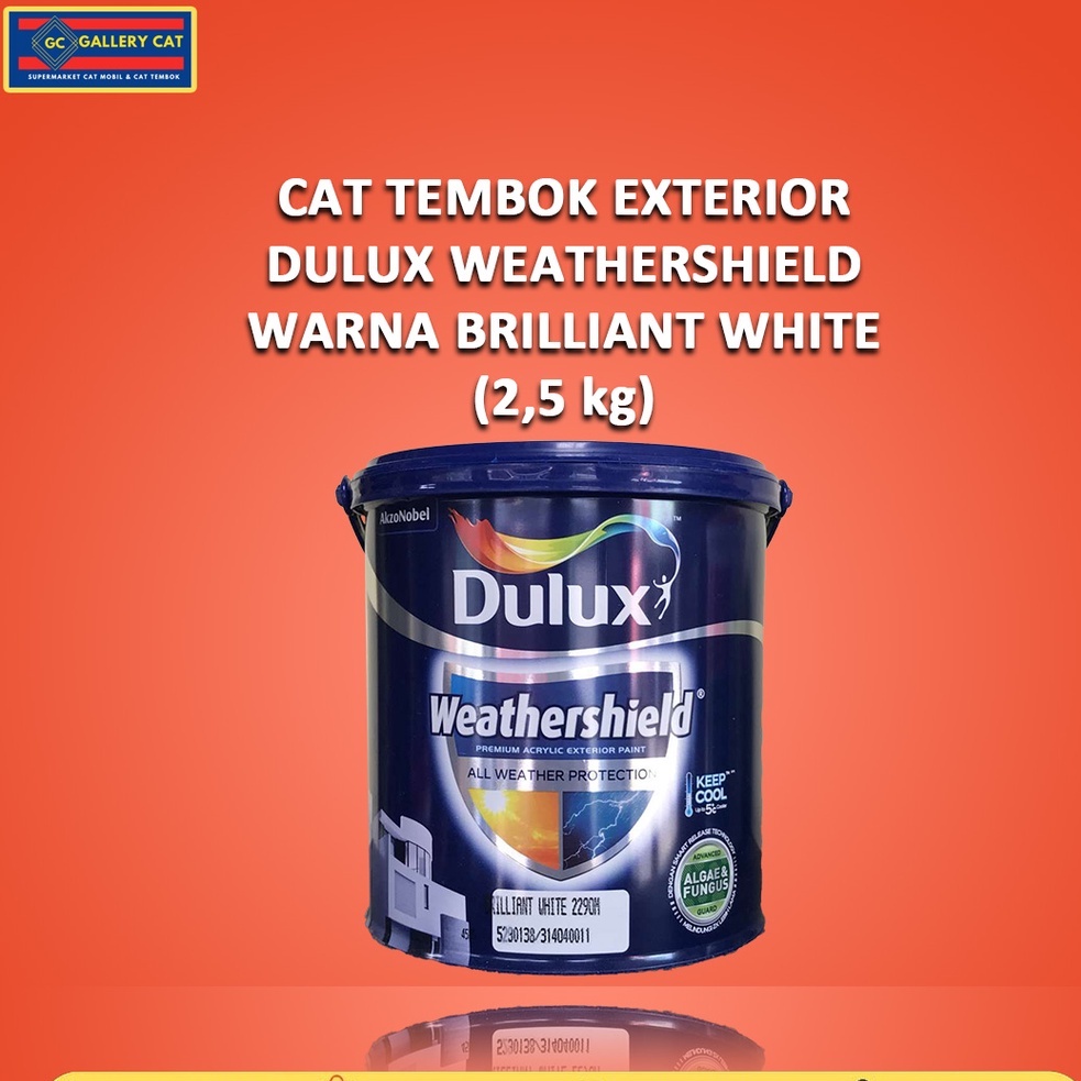 Jual Cat Tembok Exterior Dulux Weathershield Warna Brilliant White 2