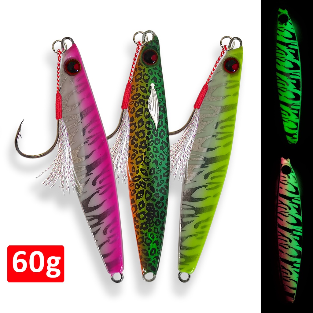 Jual Metal Jig Auto Strike 40g 60g 80 100 GID Glow In The Dark Ima Gun ...