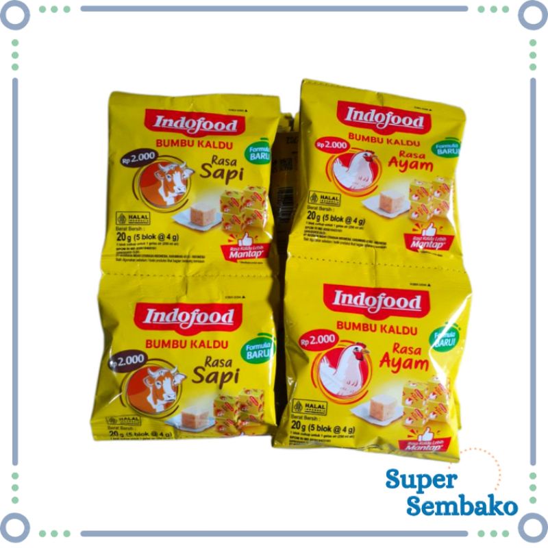 Jual PENYEDAP RASA BUMBU KALDU AYAM SAPI INSTANT INDOFOOD SACHET 20gr ...