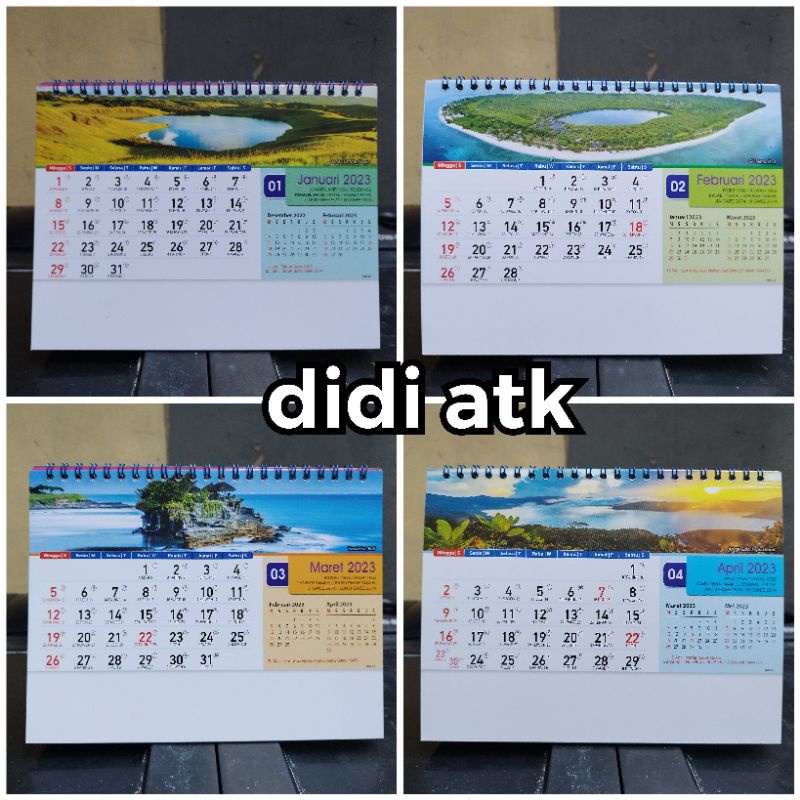 Jual Kalender Meja 2023 KM-01 Pemandangan Alam Indonesia | Shopee Indonesia