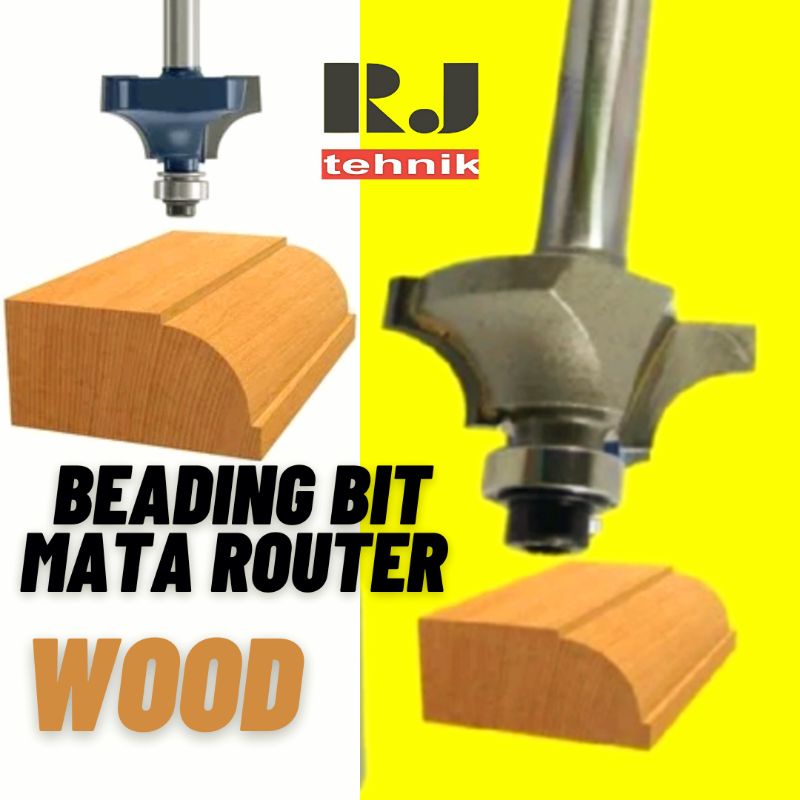 Jual Mata Profil Kayu Beading Bit Wood Router 1/4"× 3mm 5mm 6mm 8mm ...