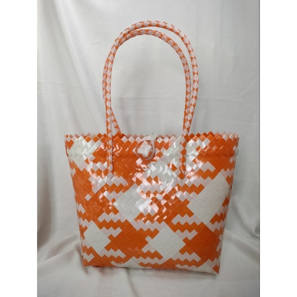 Jual TASANYAMANJR.SHOP - TAS ANYAMAN GLOZY/ Tas anyaman plastik murah ...