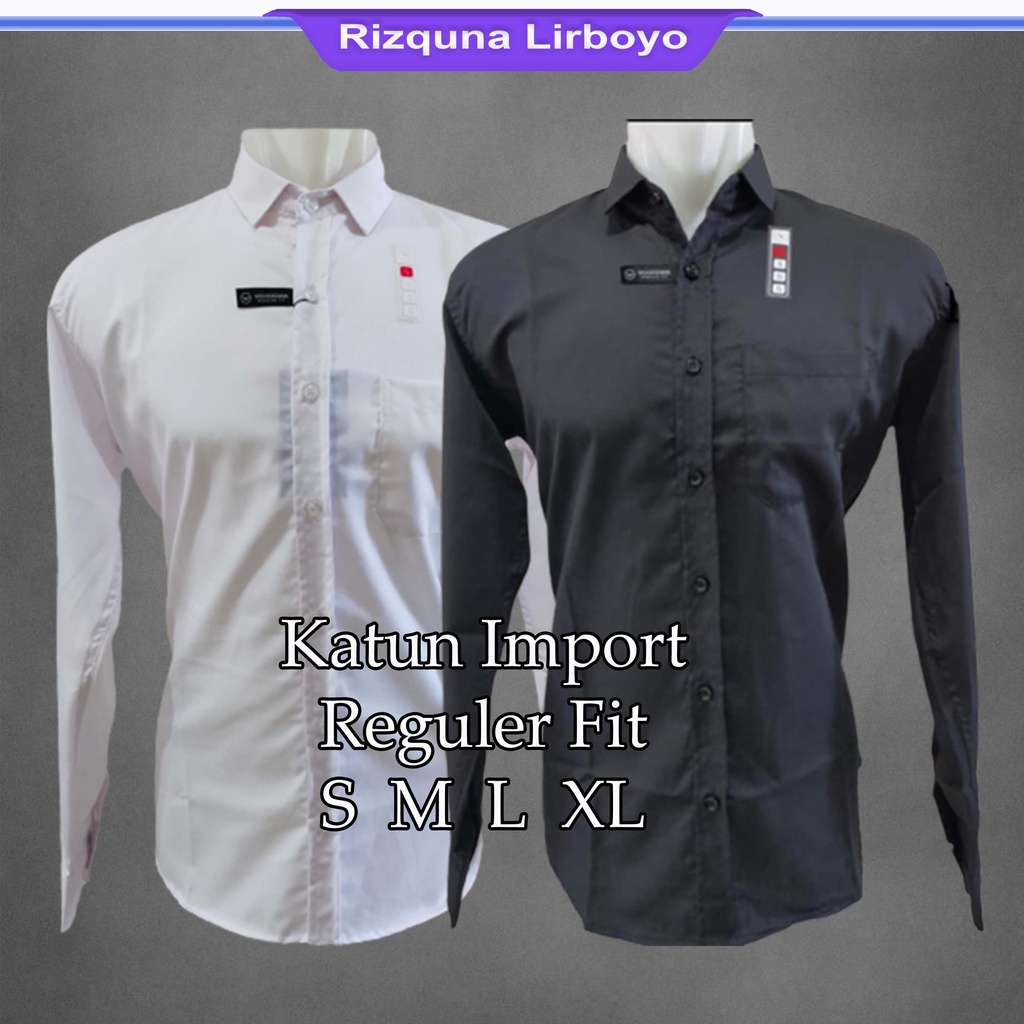 Jual Kemeja Formal Pria WOODSMAN Polos Lengan Panjang Reguler fit Kerah ...