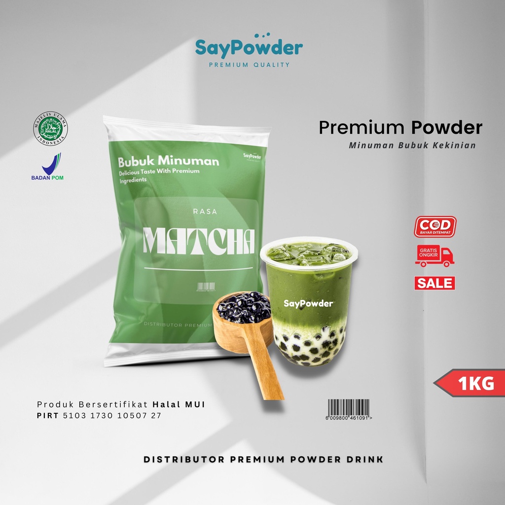 Jual Bubuk Minuman Rasa Matcha Premium 1kg Serbuk Minuman Powder ...