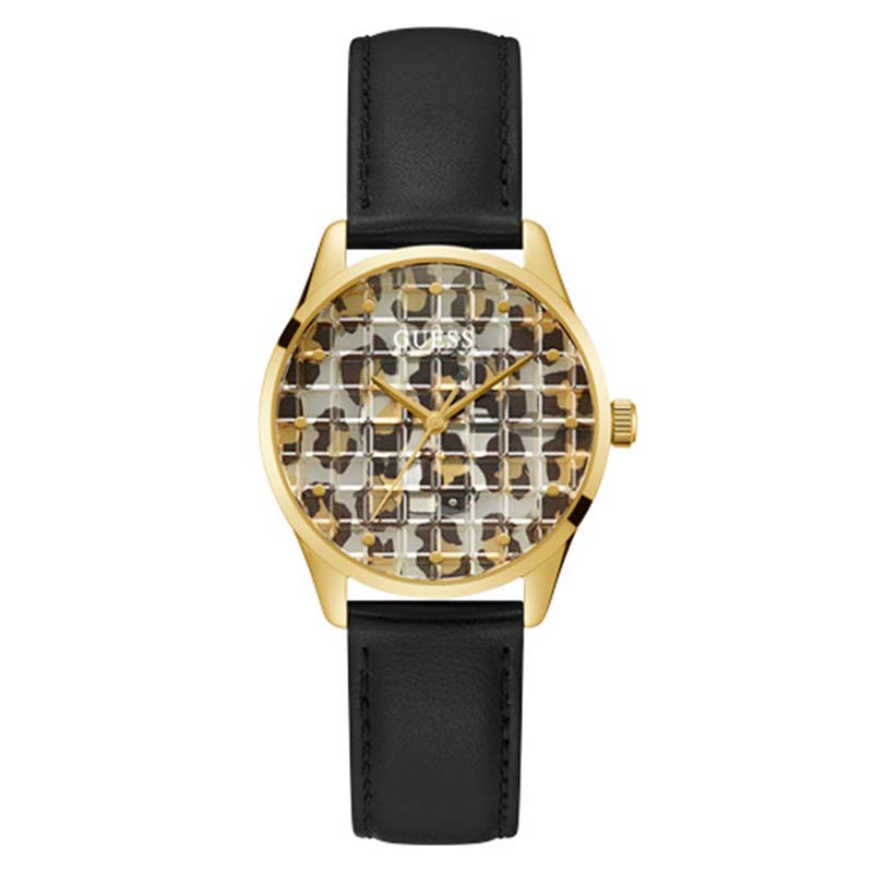Jual Guess Ladies Watch CLEARLY LEOPARD Black - GW0481L1 | Shopee Indonesia