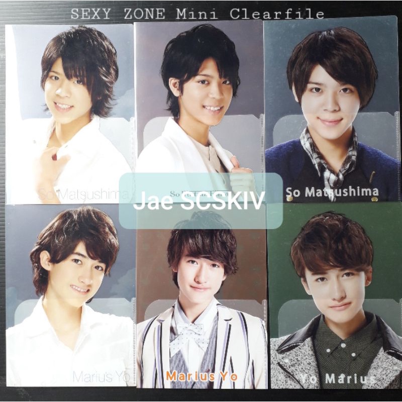 Jual SEXY ZONE So Matsushima Marius Yo Mini Clearfile SeZon Johnny's JPop Idol | Shopee Indonesia