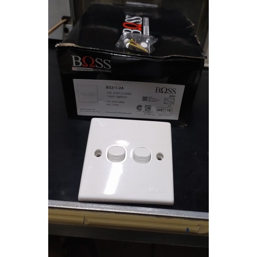 Jual saklar seri BOSS B32/1/2A 1way putih 100% original dan baru ...
