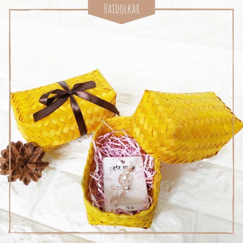 Jual Besek anyaman kotak kue wajik kotak tradisional besek anyaman ...