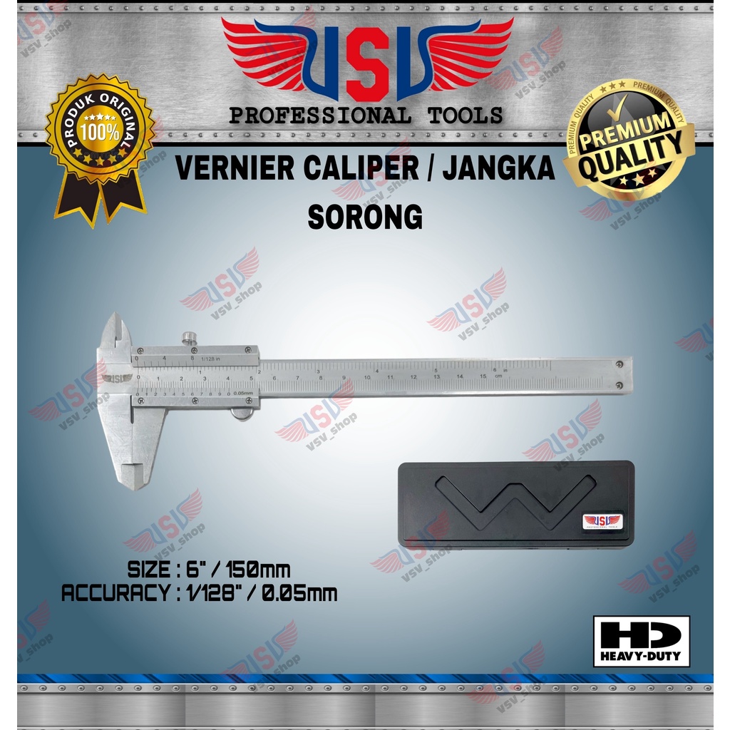 Jual VSV Vernier Caliper 6" Jangka Sorong 6 inchi Sigmat Sketmat 150mm | Shopee Indonesia
