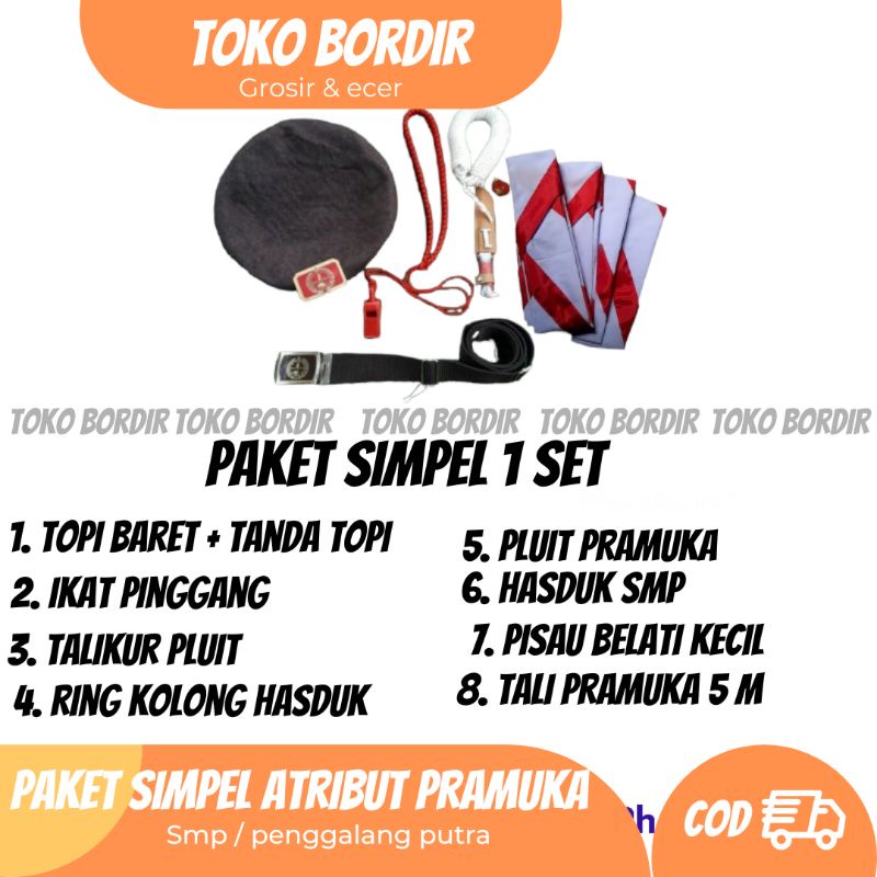 Jual Paket atribut pramuka SMP / paket atribut pramuka Penggalang putra ...