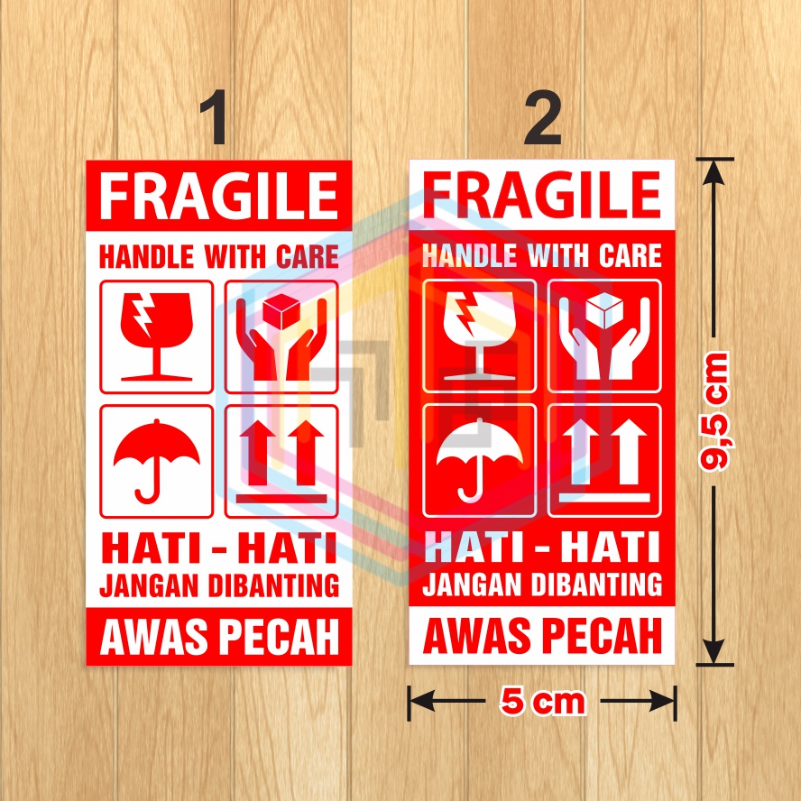 Jual Label Sticker Fragile Handle with Care Stiker Hati-Hati Awas Pecah ...