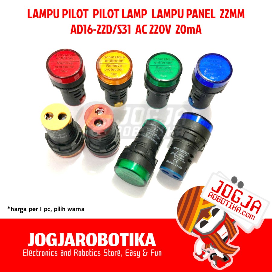 Jual LAMPU PILOT PILOT LAMP SIGNAL LAMP LED AC 220V 22MM - PILIH WARNA ...