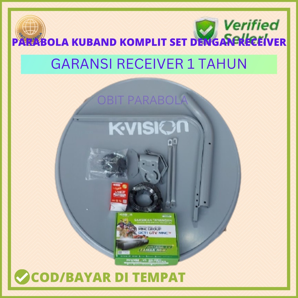Jual PARABOLA KUBAND ANTENA KVISION 75 CM KOMPLIT RECEIVER KVISION ...