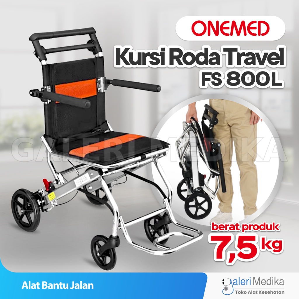 Jual Kursi Roda Travel Deluxe Onemed FS 800L / Travel Wheelchair Deluxe ...