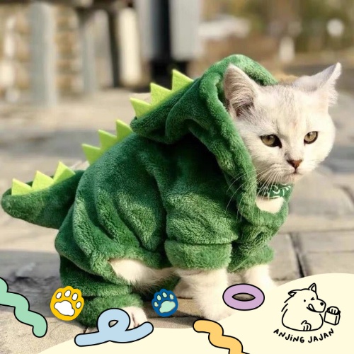 Jual Baju Anjing Kucing Model Dinosaurus | Hoodie Anjing Kucing Dino ...