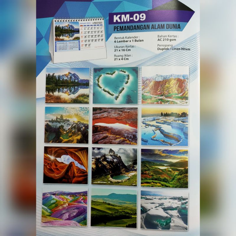 Jual KALENDER MEJA PEMANDANGAN ALAM DUNIA KM 09 2023 | Shopee Indonesia