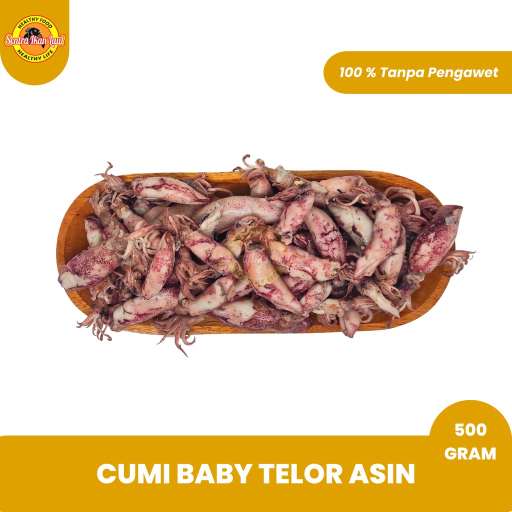 Jual Cumi Baby Telur Asin Basah / Cumi Asin Ukuran 3 - 6 cm 500 Gram ...
