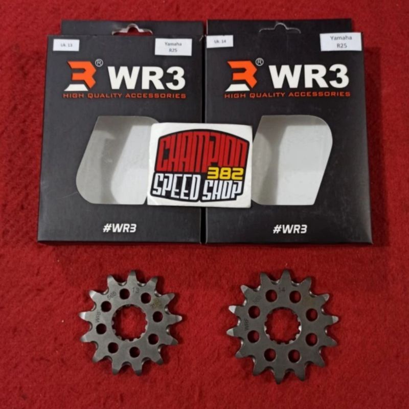 Jual Gear Gir Depan WR3 520 13T 14T 15T R25 MT25 MT-25 New Old WR250 YZ250 | Shopee Indonesia