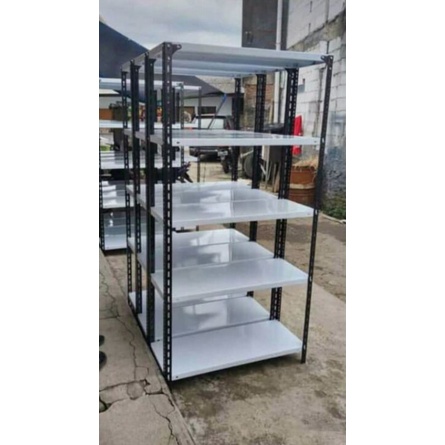 Jual rak besi 5 susun// RAK BESI PLAT TIANG SIKU// 100*40*200 | Shopee ...