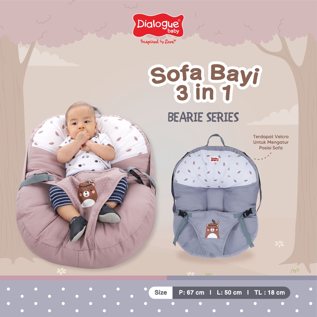 Jual Dialogue sofa bayi 3 in1 bearie series | Shopee Indonesia