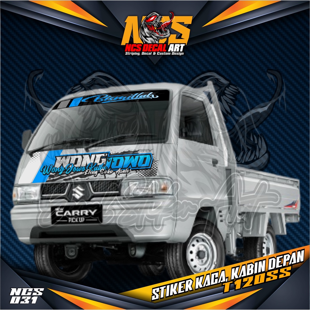 Jual Stiker Decal, Kaca, Kabin Depan bismilah Wong Jowo All Pick Up ...