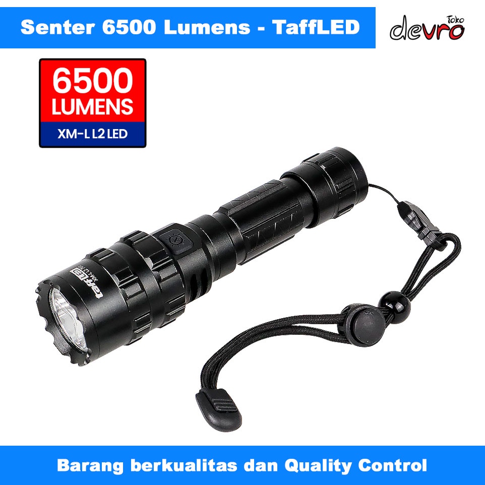 Jual Senter LED Torch Hunting Cree XM-L L2 6500 Lumens - TaffLED 701 ...