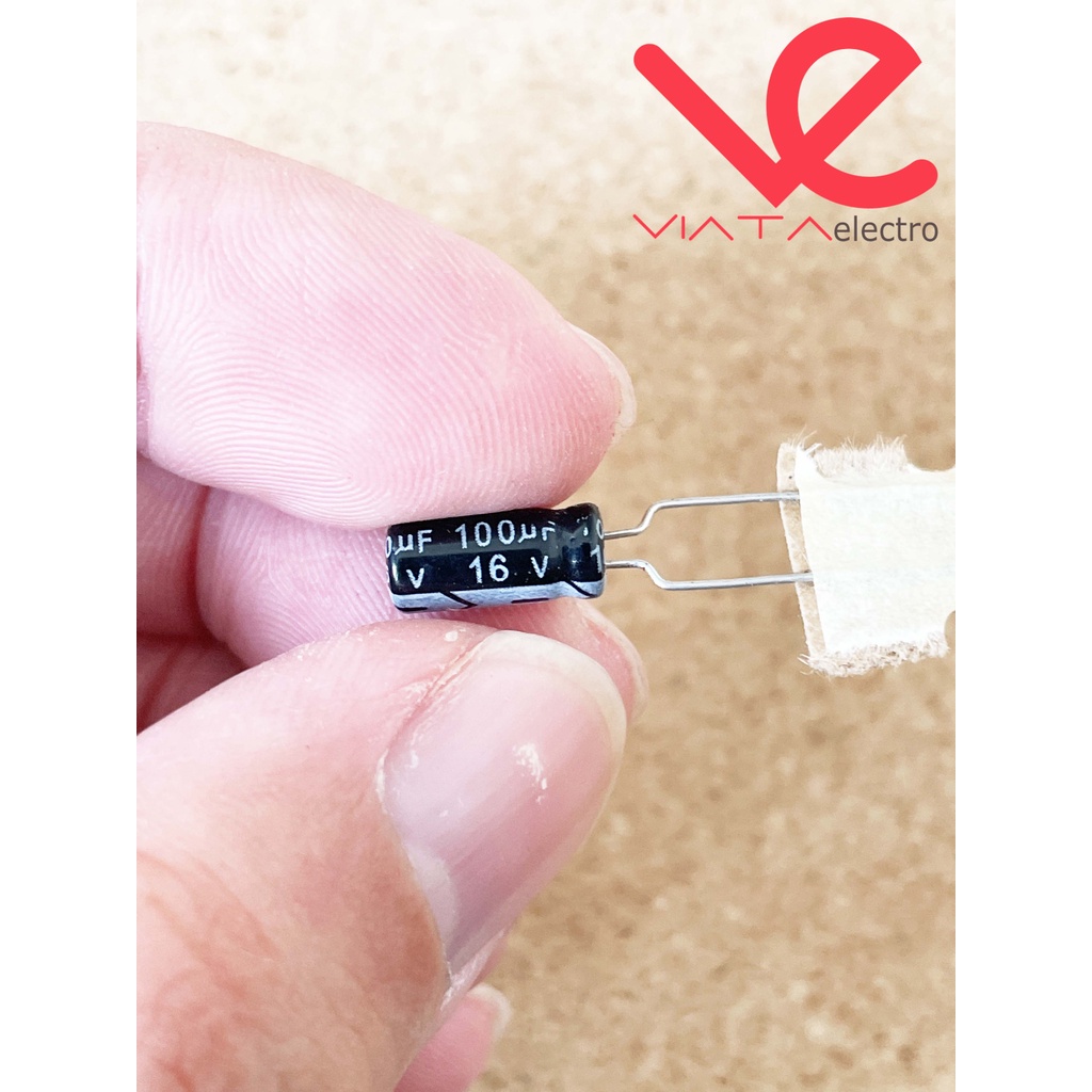 Jual KAPASITOR ELCO 100UF 16V ROLL (1 BUAH) KAPASITOR CAPACITOR ELKO ...