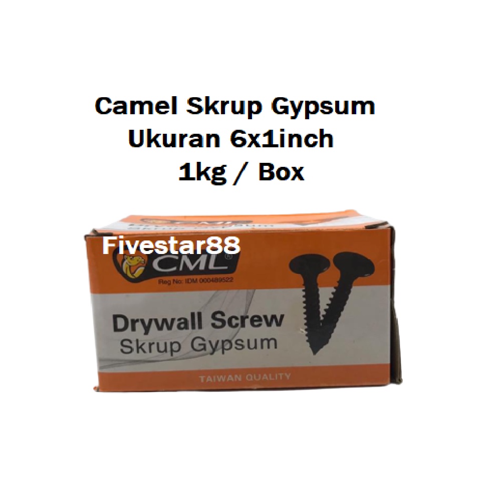 Jual Paku Skrup Camel Skrup Gypsum 6 x 1inch Sekrup Gypsum Baut Gypsum Drywall screw Paku Gypsum ...