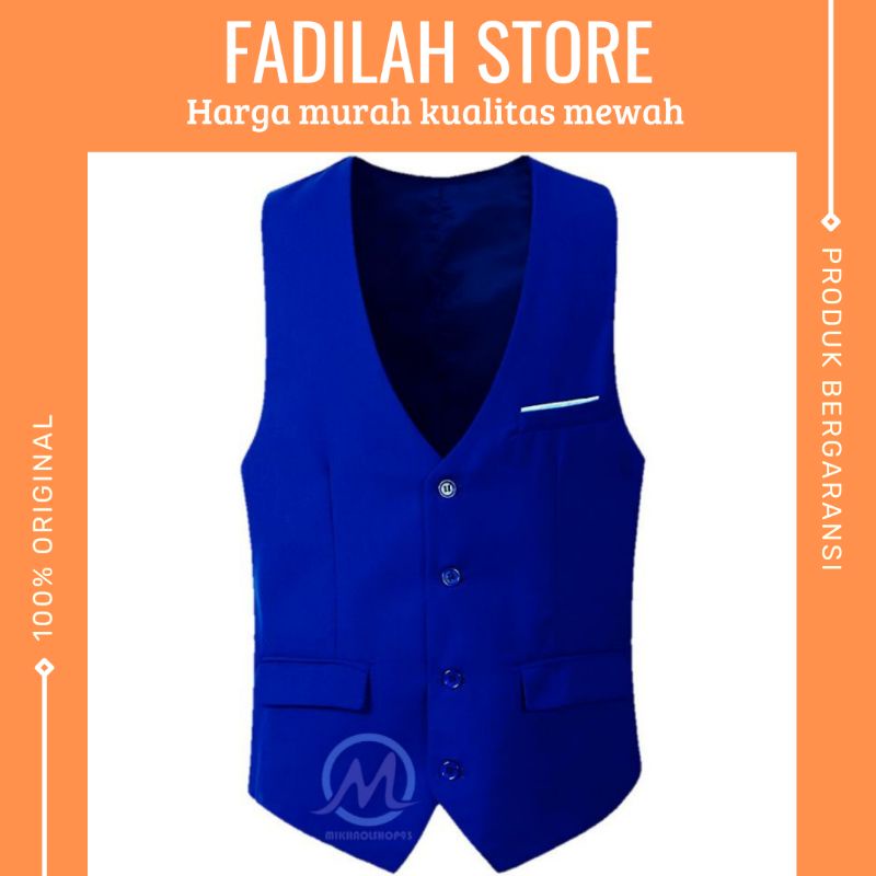 Jual Vest Rompi Pria Formal Premium Rompi Jas Slimfit Motif Saku Pake ...