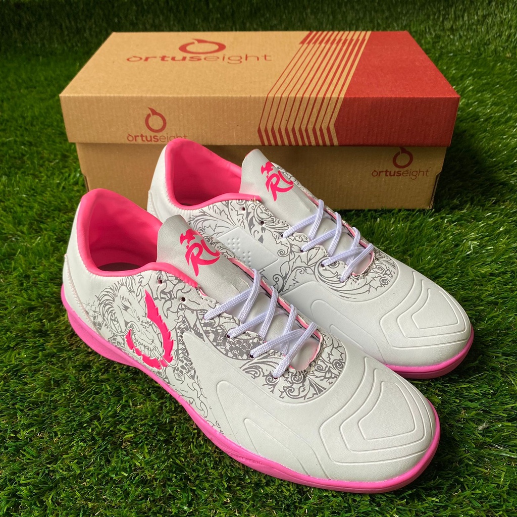 Jual Sepatu futsal Ryuo Ortus Premium Cit Cit bunyi terlaris white pink ...