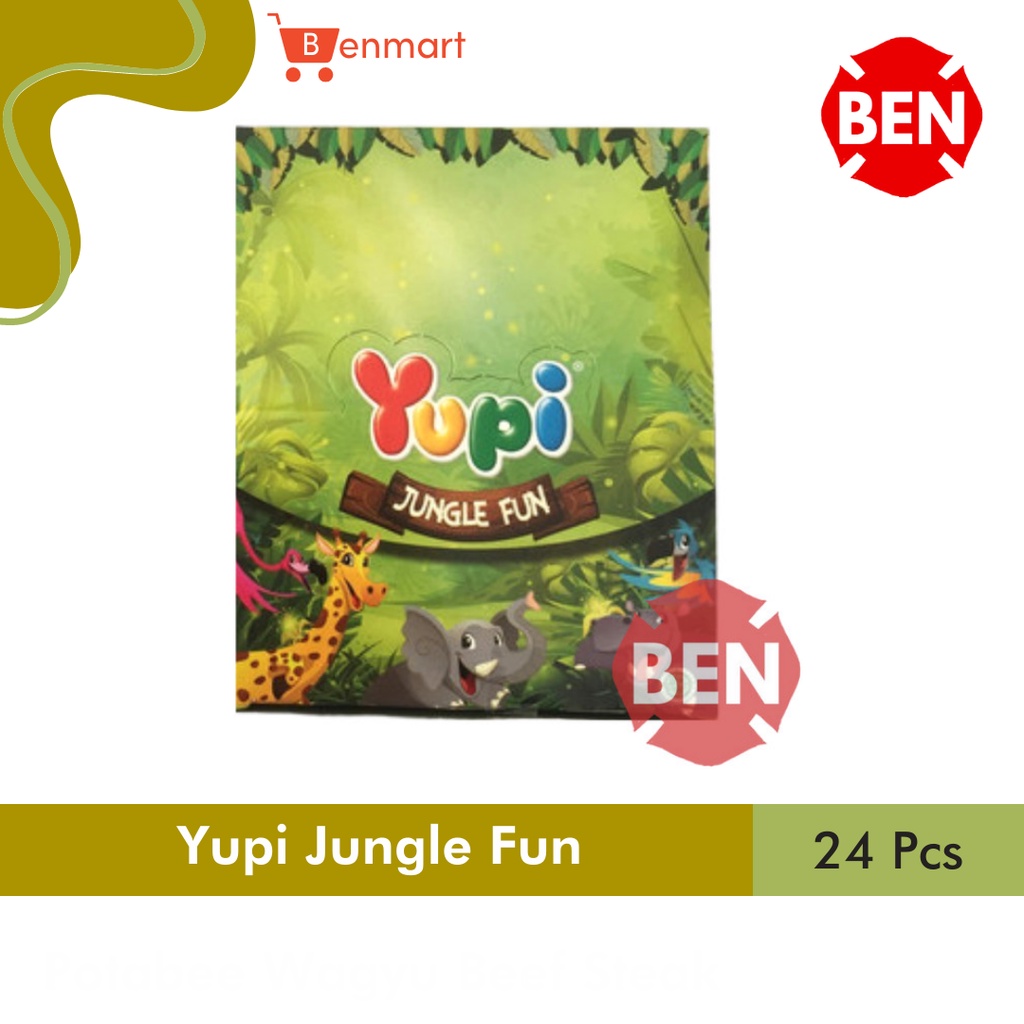 Jual Yupi Jungle Fun 1 Pak Box Dus 24 Pcs - Jelly Manis Permen | Shopee Indonesia