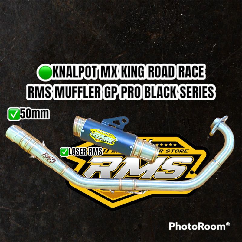 Jual KNALPOT MX KING ROAD RACE RMS MUFFLER ORIGINAL GP PRO BLACK SERIES ...