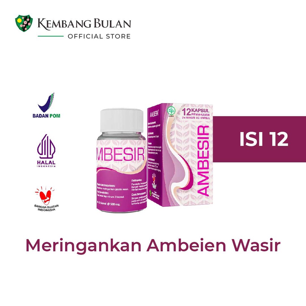 Jual Kembang Bulan Ambesir isi 12 kapsul - Obat Herbal Daun Ungu Wasir ...