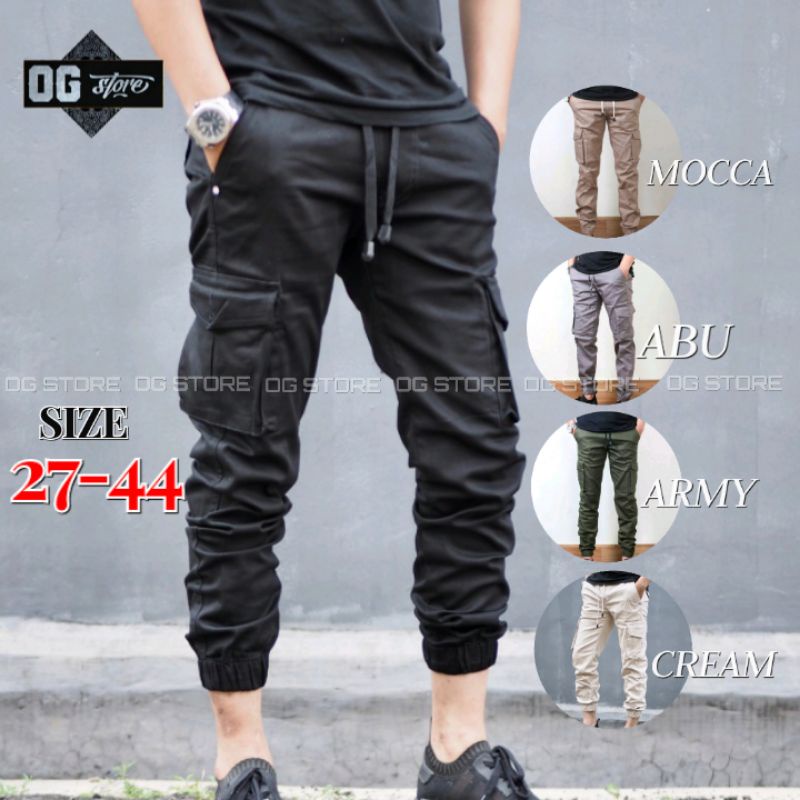 Jual Celana Jogger Cargo Pria Kempol Jogger Pants Cargo Size 27-44 Jumbo | Shopee Indonesia