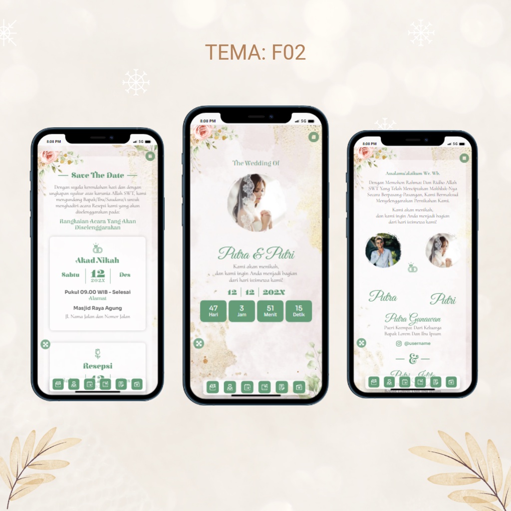 Jual Undangan Website Digital Pernikahan Murah | Paket Undangan Web ...